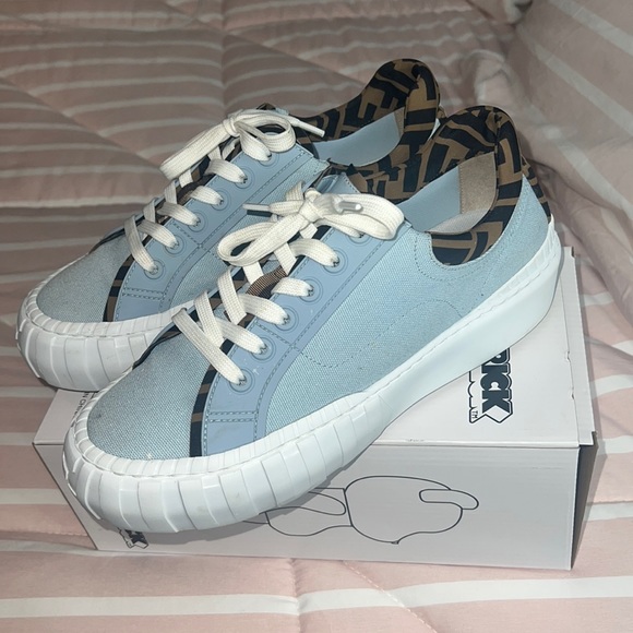 Fendi | Shoes | Lightly Worn Blue Fendi Force Sky Platform Sneakers ...